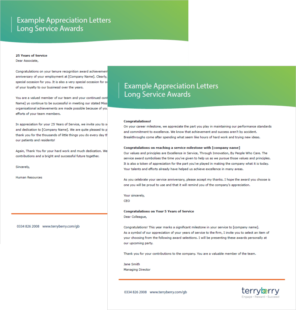 Employee Appreciation Letter Templates Terryberry